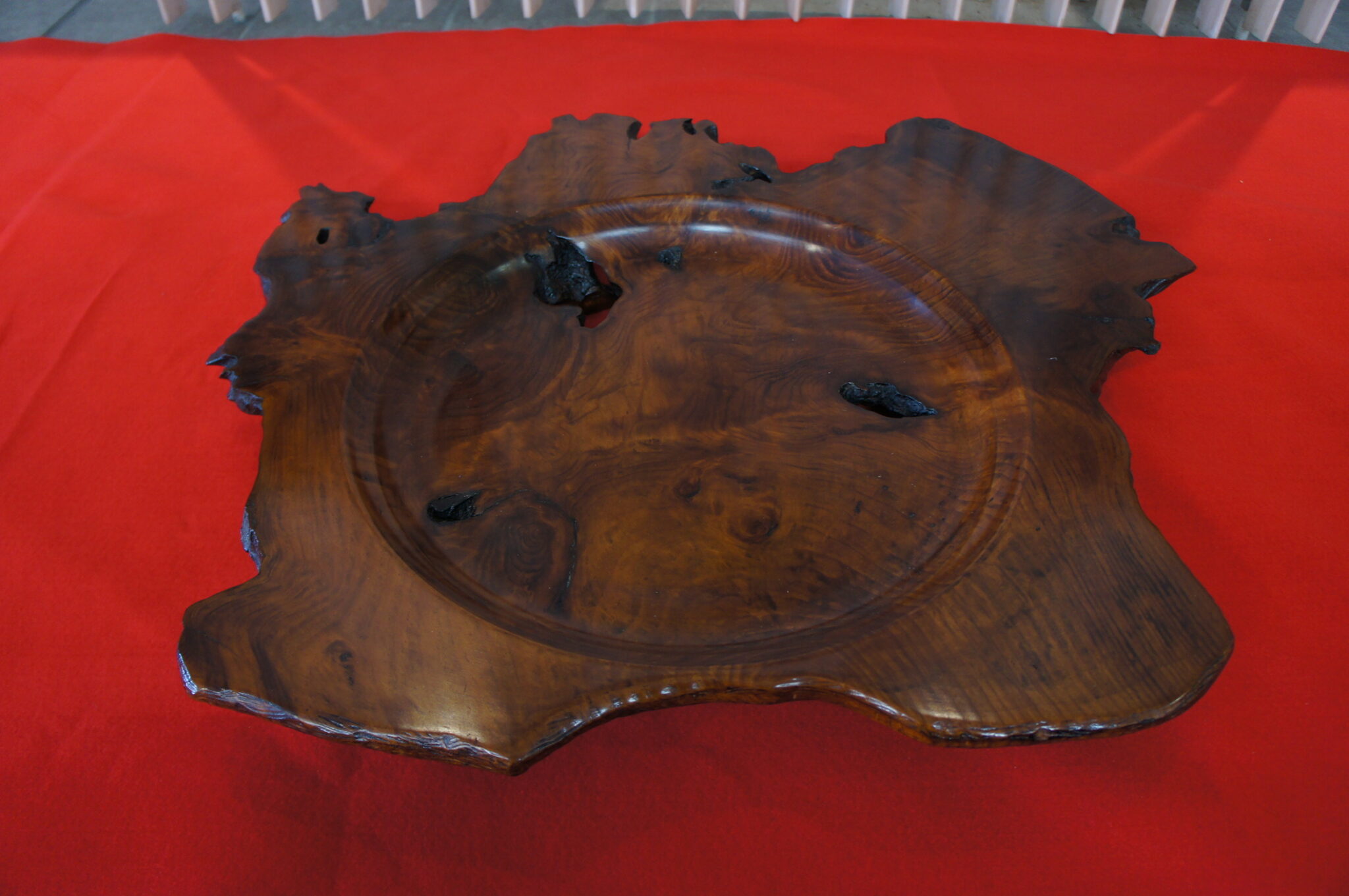 Fat pine Serving Bowl with Wiped Lacquer Finish - Miyajima-Crafts ...